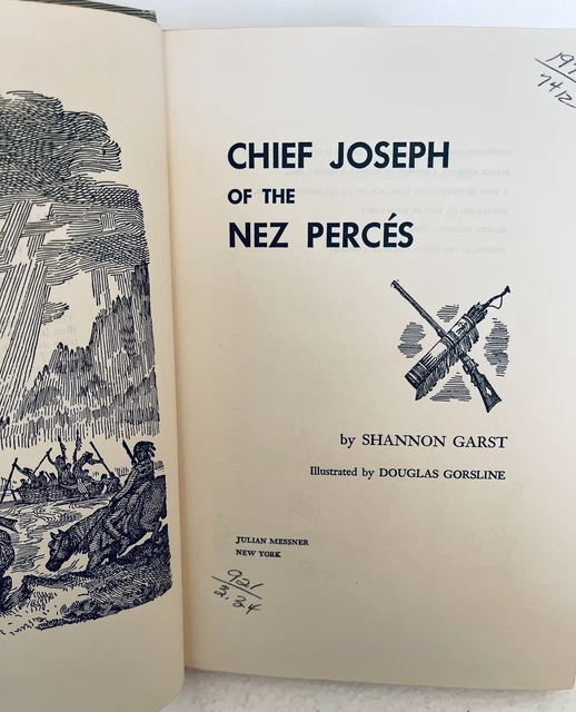 CHIEF JOSEPH OF the Nez Perces, Shannon Garst, HC Ex-Library £11.69 ...