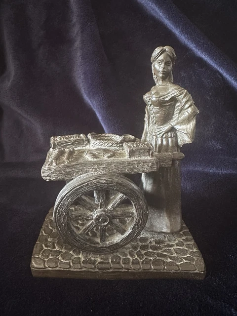 GENESIS FINE ARTS Ireland Molly Malone Bronze Sculpture Figurine 6.5” £ ...
