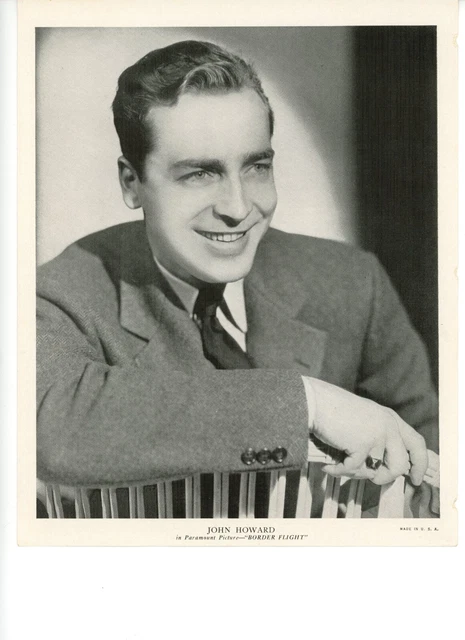 VINTAGE 8X10 LINO Fotograbado Actor John Howard EUR 16,40 - PicClick FR