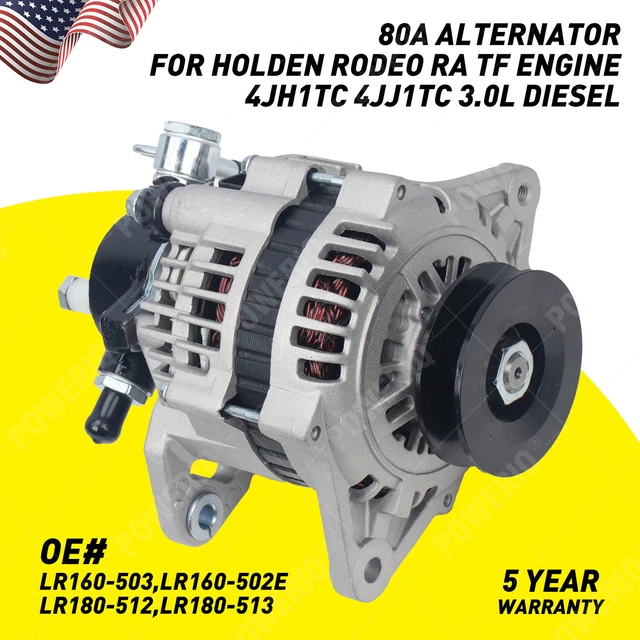 80A ALTERNATOR FOR Holden Rodeo RA TF Engine 4JH1TC 4JJ1TC 3.0L Diesel ...