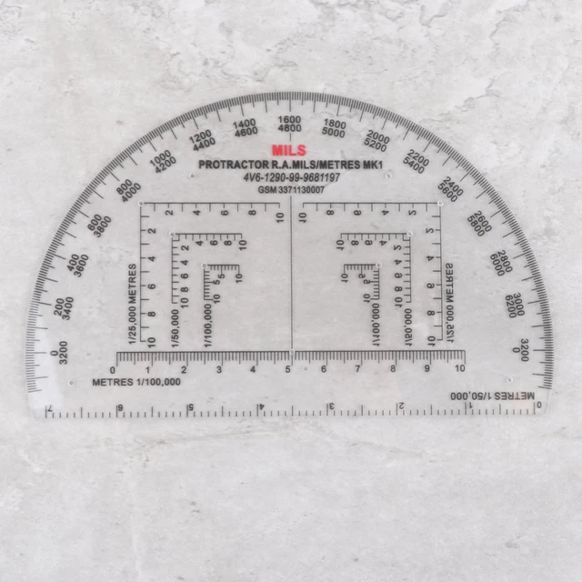 LAND NAVIGATION PROTRACTOR Coordinate Scale for Aviation Training ...