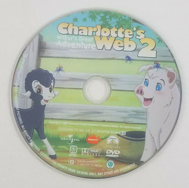 CHARLOTTE'S WEB 2 Wilbur's Great Adventure DVD 2003 Family Children's ...