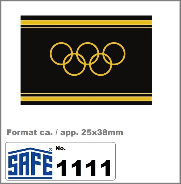 OLYMPIC RINGS SIGNETS Stickers Self-AdhesiveSAFE-1111 Dimensions ...