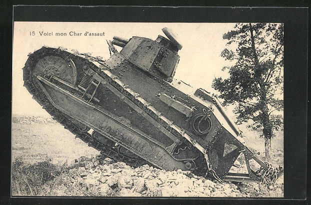 CPA VOICI MON Char d´assaut, französischer Panzer EUR 10,00 - PicClick FR