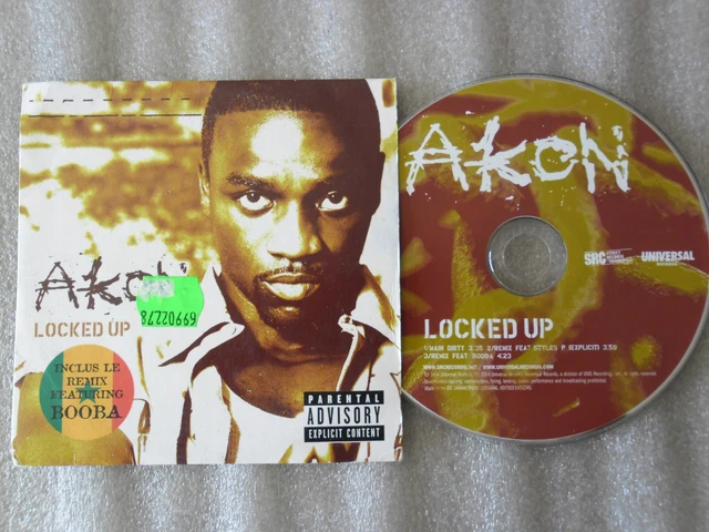 CD AKON LOCKED Up Feat.booba Main Dirty/Styles P Trouble (Cd Single ...