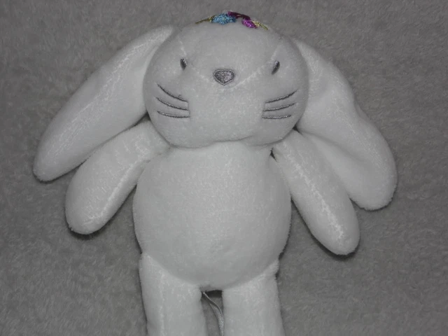 ASDA BUNNY SOFT toy George whte rabbit comforter £10.45 - PicClick UK