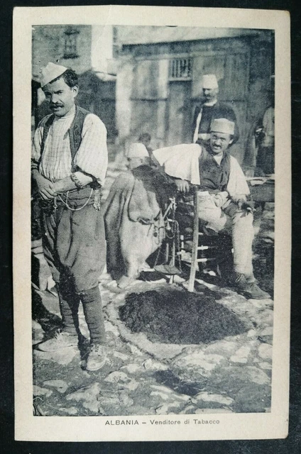 CARTOLINA ANTICA-ALBANIA-COSTUME ALBANESE-POSTA Militare-Bella!!-Inizi ...
