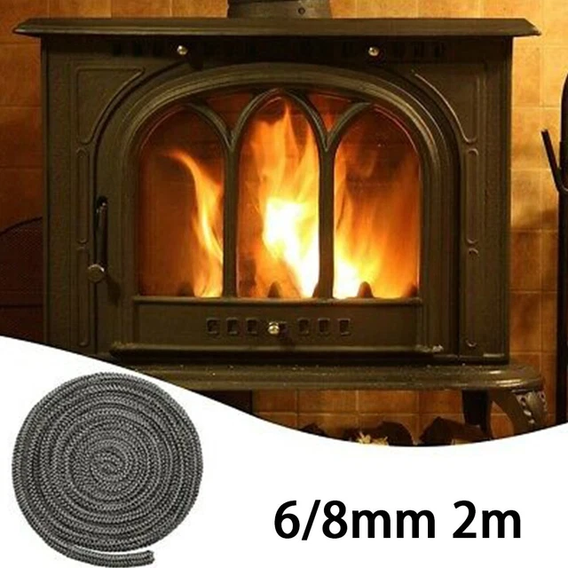 RELIABLE BLACK STOVEFIRE Rope 2m Length 68mm Diameter for Log Burner ...