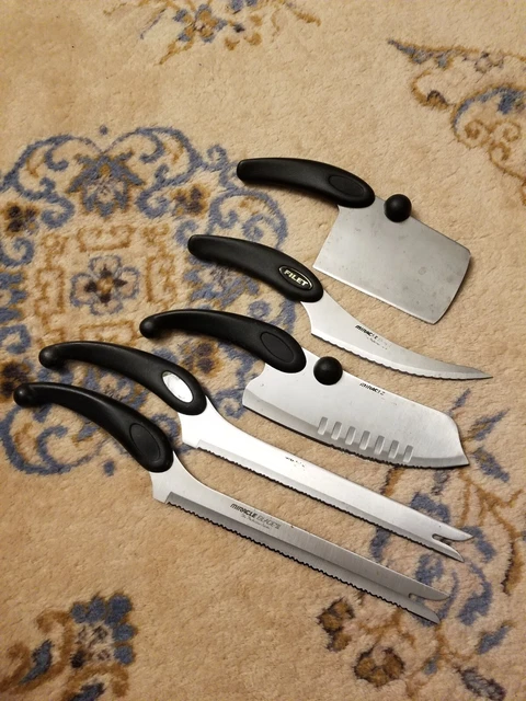MIRACLE BLADE III Perfection Series 5 Piece Chef Chop Slicer Cutlery ...