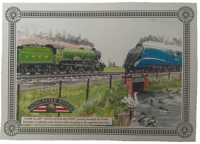 DONCASTER ROVERS EX LNER Print GS Cooper Painting Commissioned By Dawn ...