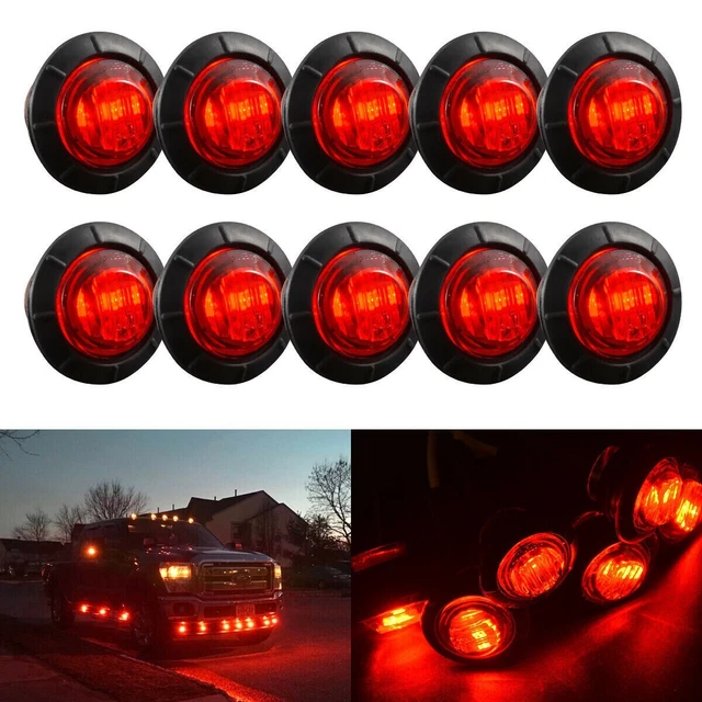 REMORQUE CAMION 12 V mini bouton rouge DEL feux latéraux fiables et ...