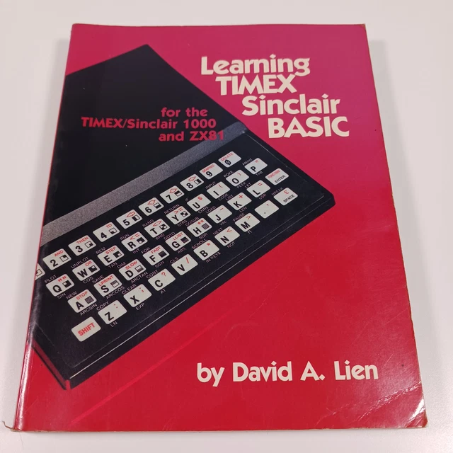 VINTAGE LEARNING TIMEX Sinclair BASIC for the 1000 and ZX81 Book David ...
