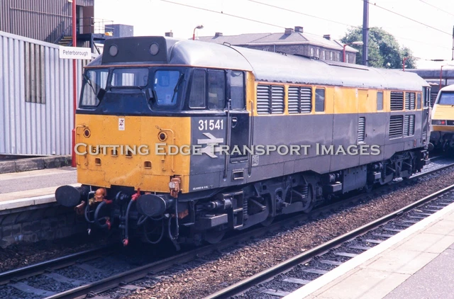 ORIGINAL RAILWAY SLIDE: Class 31 Diesel 31541 at Peterborough 1990 D ...