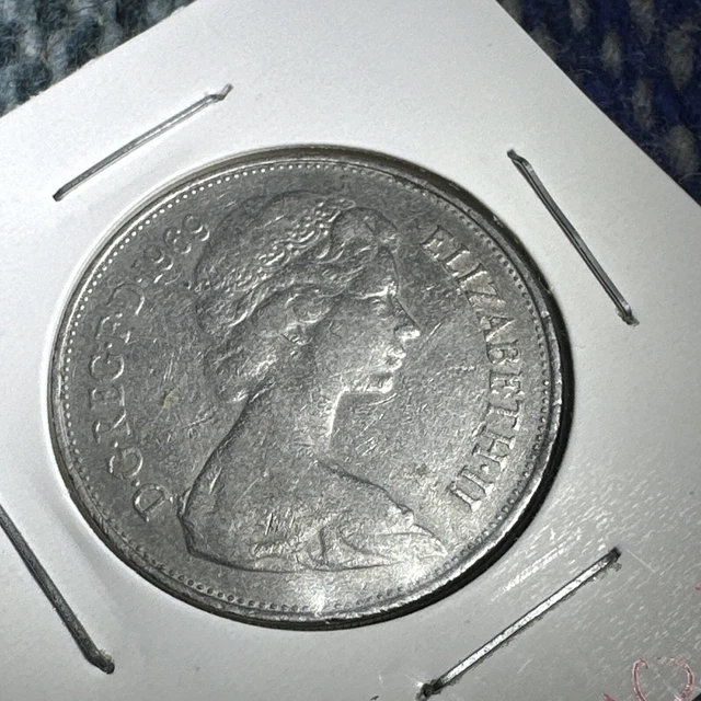UNITED KINGDOM 🇬🇧 Ten (10) New Pence Coin 1969 (Queen Elizabeth Ii) £16 ...