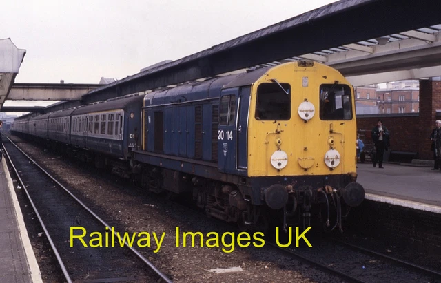 RAILWAY PHOTO - Derby 20114 Class 20 Railtour 22.04.89 £2.00 - PicClick UK