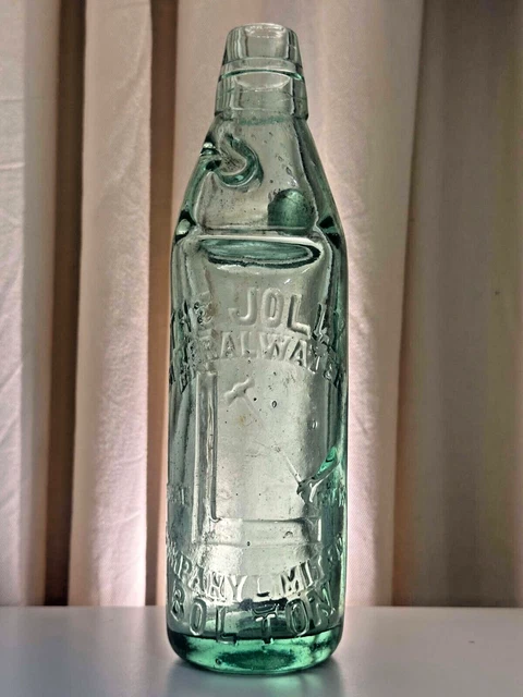 ANTIQUE THE JOLLY Mineral Water Co Ltd Bolton Pictorial Codd Bottle ...