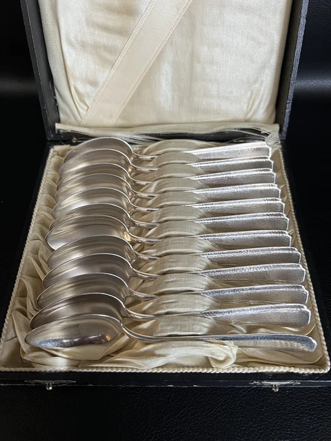 12 ANTIKE WMF Tee-/Kaffeelöffel,800-er Silber gepunzt massiv Art Deco Bauhaus EUR 349,00 ...
