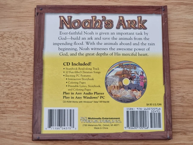 NOAH'S ARK READ-ALONG Storybook Sing-Along Songs Book + PC CD ROM EUR 9 ...