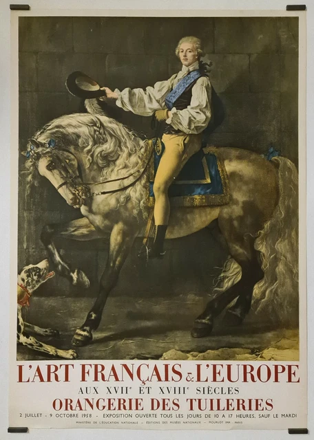 L'ART FRANÇAIS ET l'Europe 1958 Affiche Originale Exposition EUR 200,00 ...