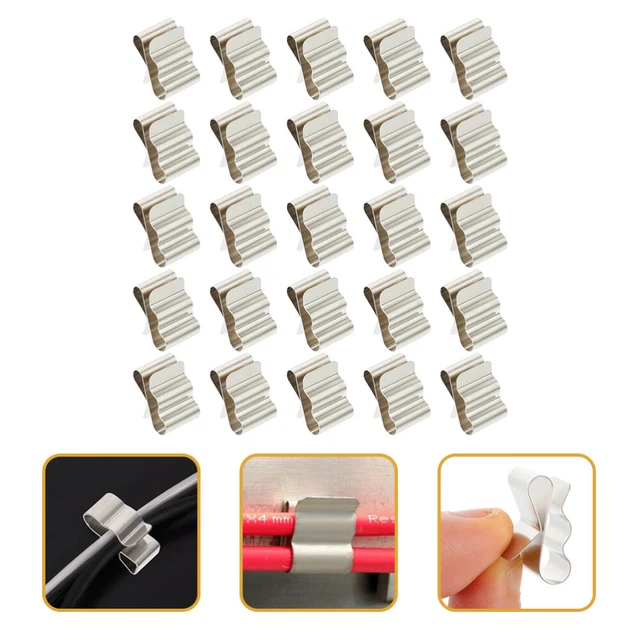 60 PCS WIRE Clamp Photovoltaic Cable Clips Electrical Cord Clip £10.78 ...