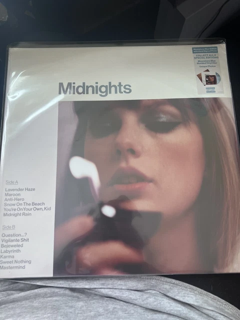SIGNED TAYLOR SWIFT -Midnights Moonstone Blue Marbled Vinyl LP + SEALED ... SIGNED TAYLOR SWIFT -Midnights Moonstone Blue Marbled Vinyl LP + SEALED ...