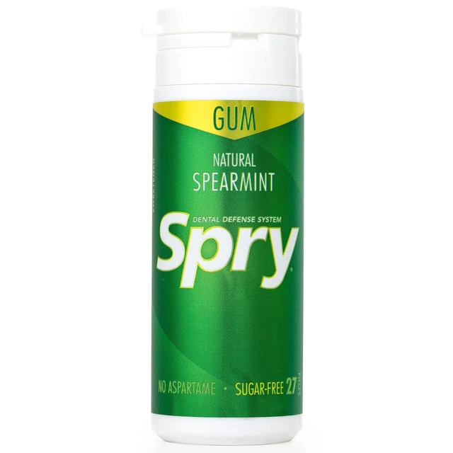 SPRY FRESH NATURAL Xylitol Chewing Gum Dental Defense System Aspartame ...