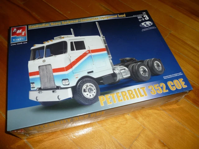 PETERBILT 352 COE Cabover Tractor Truck Heavy Amt Ertl Model Kit 1/25 ...