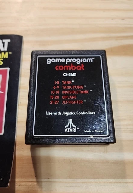 ATARI 2600 COMBAT Game with Manual - Cart Only - Tested and Works $16. ...