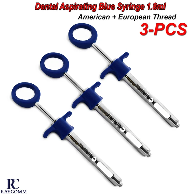 SELF-ASPIRATING SYRINGE SURGICAL Injection Anesthesia Anaesthetic ...