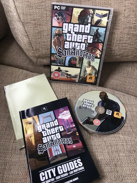 GRAND THEFT AUTO San Andreas PC Game Complete DVD-Rom GTA Rockstar ...