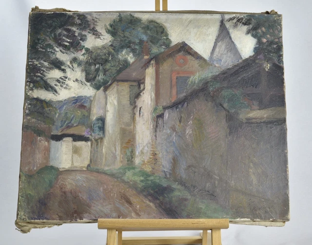 TABLEAU HUILE SUR toile Paysage signé daté Robert Bouchet ou Boucher ...