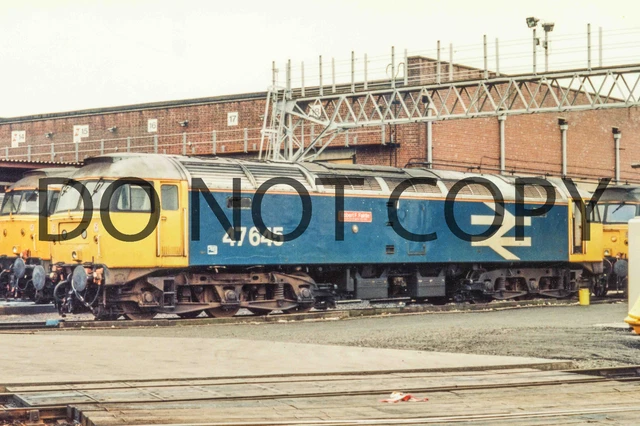 UK DIESEL TRAIN Railway Photograph Of Class 47 Loco 47645. Rm47-1906 £1 ...