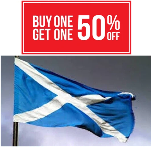 GIANT 5FT X 3ft Euro 2024 Scotland Scottish Blue Saltire Flag Speedy ...