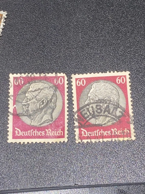 GERMAN STAMP RARE Red Colour 60 Deutsches Reich plus Original Color ...