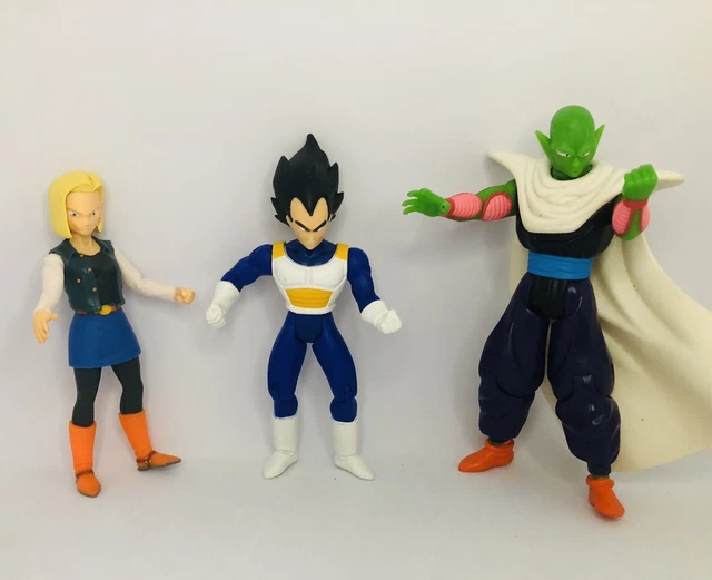 DRAGON BALL Z Vegeta Piccolo Android 18 Action Figures Irwin Toys 2001 ...