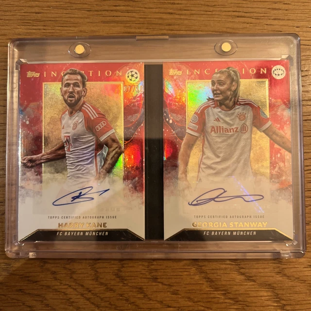 TOPPS INCEPTION DUAL auto /10 BOOKLET | Harry Kane & Stanway | Bayern ...