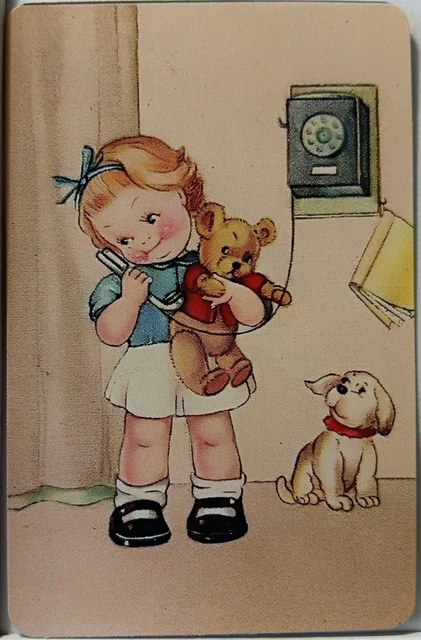SWAP CARDS MODERN playing card back Cute little Girl $2.70 - PicClick AU