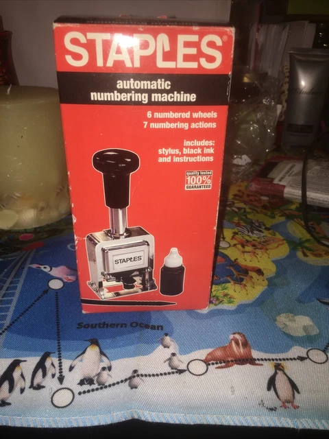 VINTAGE STAPLES AUTOMATIC Numbering Machine Mint Shape See Photos £15. ...