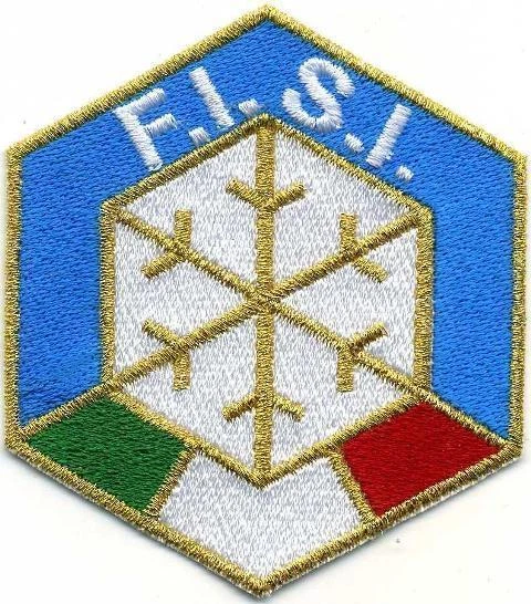 TOPPA RICAMATA PATCH termoadesiva logo FISI Federazione Italiana Sport ...