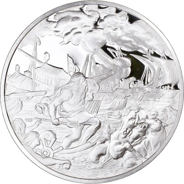 FRANCE, MÉDAILLE, PEINTURE, Rubens, La Colère de Neptune, 1980, Proof ...