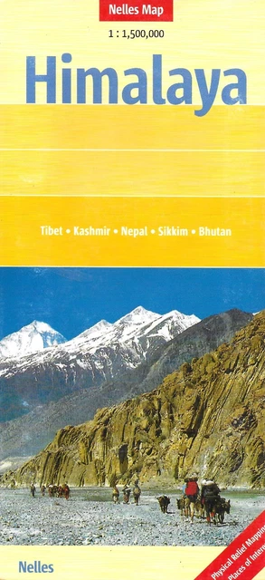 MAP OF THE Himalaya, by Nelles Map, Tibet, Kashmir, Nepal, Sikkim ...