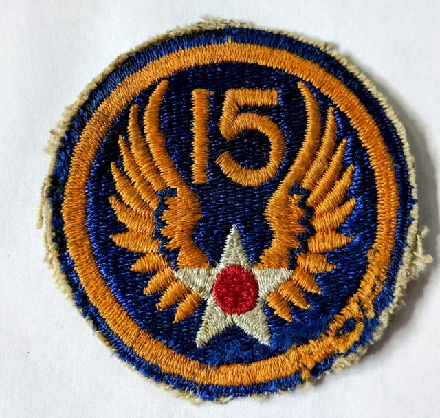 ORIGINAL WW II USAAF 15th AF AIR CORPS FORCE COTTON PATCH EUR 13,22 ...