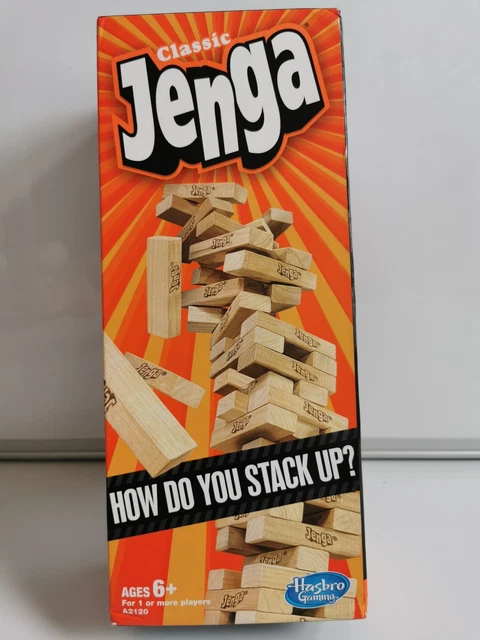 CLASSIC JENGA GAME from Hasbro Stacking Wooden Block Game A2120 New ...