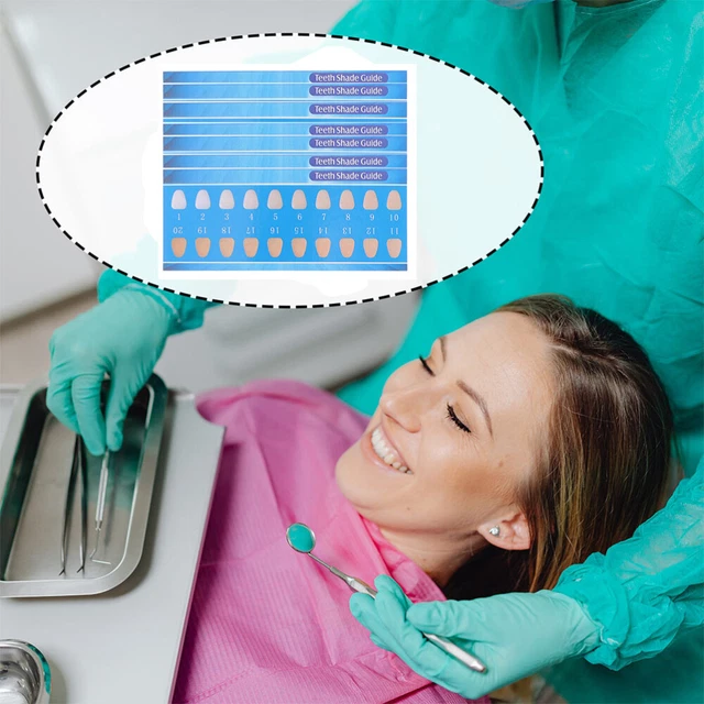 50PCS SHADE GUIDE Conversion Tooth Color Chart Tooth Shade £7.39 ...