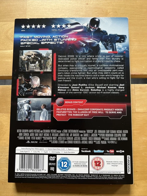 ROBOCOP (DVD, 2014) Gary Oldman Michael Keaton EUR 1,16 - PicClick FR