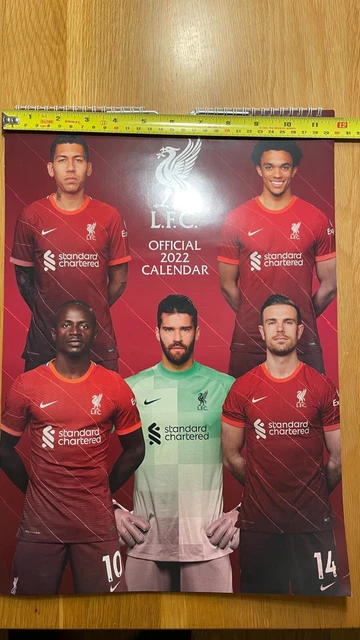LIVERPOOL FC LFC Official Calendar 2022 Van Dijk Mane Salah Henderson ...