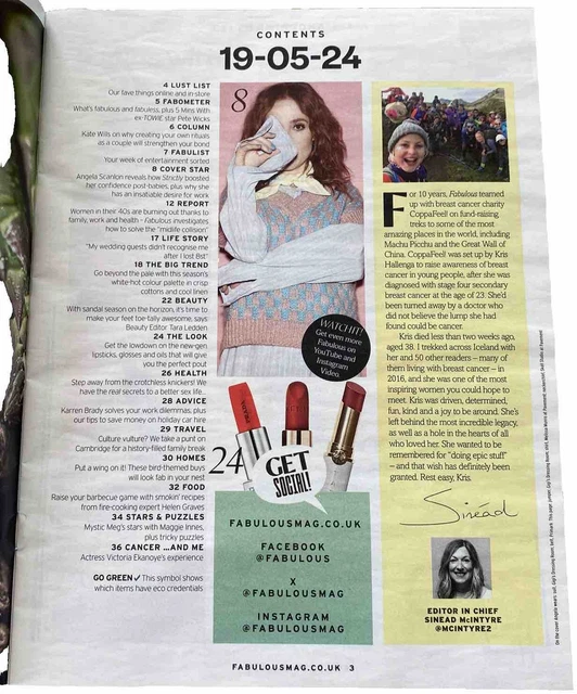 THE SUN - Fabulous Magazine (19/05/2024) - "ANGELA SCANLON" - Free UK ...