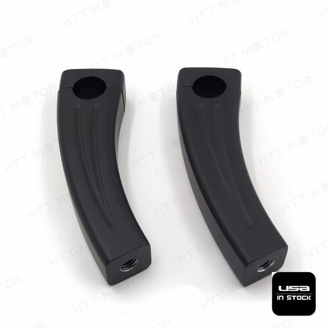 HANDLEBAR RISERS FOR universal bikes (1" Bar) 5.5" Black Motorcycle bar ...