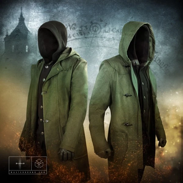 DIABLO NEPHALEM BLIZZARD Hooded Jacket Coat Wanderer XS Deckard Cain ...