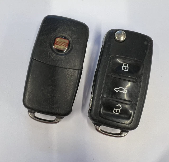 GENUINE SEAT 3 Button Remote Flip Key Fob Ibiza Leon Etc! Tested 7N5 ...